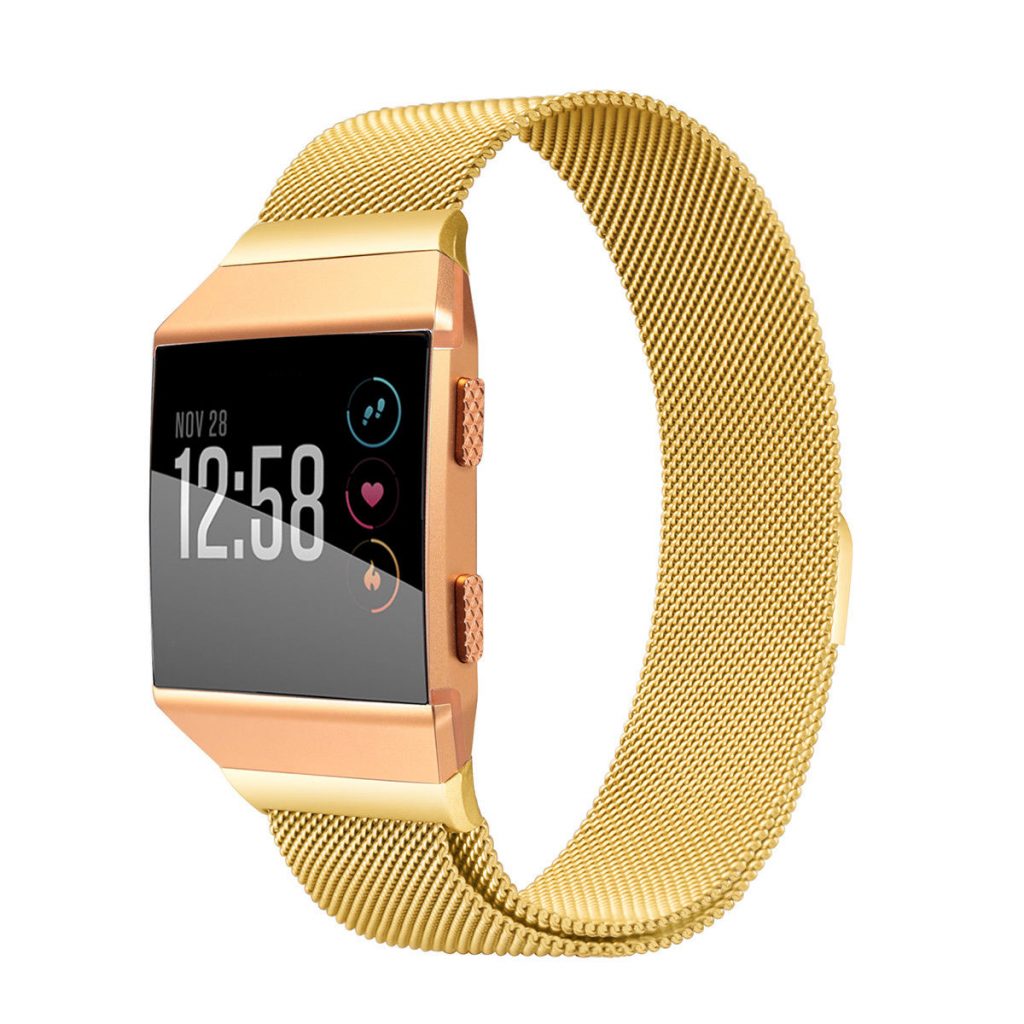 For Fitbit Gold Metal Mesh Band