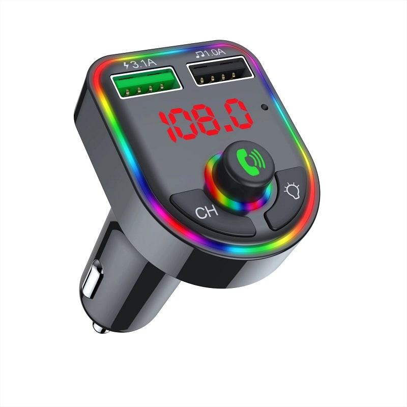 Gex RGB Wireless MP3 Bluetooth FM Transmitter Car Kit